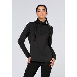 Chiemsee Damen Fleecepulloverschwarz beauty, Gr. M, 78% Polyester, 22% Elasthan, Sweatshirts