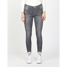 Gang Damen Relax-fit-Jeans "94GERDA", grau, Gr. 33, Denim/Jeans, Obermaterial: 88% Baumwolle, 10% Polyester, 2% Elasthan, Jeans, mit besonderer