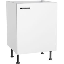 Spülenschrank KOCHSTATION, B:60cm H:87cm T:58,4cmweiß matt, weiß, Küche, Schränke, "KS-Paula", 60 cm breit, 87 cm hoch, mit 1 Tür