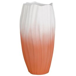 Tischvase Goebel, B:8cm H:16,5cm T:8cmrot, Porzellan, Vasen, "Vase Spirulina"