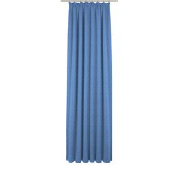 Vorhang WIRTH, B:132cm H:345cm, blau, Chenille, Polyacryl, Wohnzimmer, Gardinen, "Trondheim B", nach Ma&szlig;