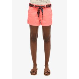Superdry Damen Chinoshorts "CLASSIC CHINO SHORT"volcanic coral, Gr. L, unifarben, Web, Obermaterial: 97% Baumwolle, 3% Elasthan, Hosen