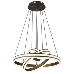 Globo LIGHTING LED Pendelleuchte "GROUNI"titanfarben gebürstet, Leuchten, Hängelampe/Hängeleuchte/Wohnzimmer/Esstisch/elegant