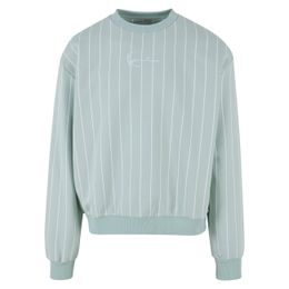 Karl Kani Damen Sweater "Karl Kani Herren KM232-022-1 KK Small Signature Pinstripe Crew"light mint, wei&szlig;, Gr. S, 80% Baumwolle, 20% Polyester,