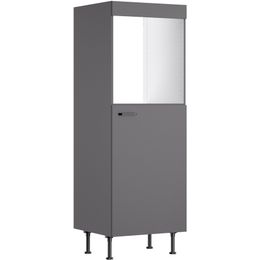 Backofenumbauschrank KOCHSTATION, B:60cm H:176,6cm T:58,4cmanthrazit, anthrazit, Schr&auml;nke, "KS-Paula", 60 cm breit, 176 cm hoch, mit 1 festen Blende,