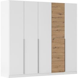 Dreht&uuml;renschrank Rauch, B:226cm H:210cm T:54cm, wei&szlig;, Holzwerkstoff, Schr&auml;nke, "Bellezza", inkl. Schubkasteneinsatz, W&auml;scheeinteilung und weiterem