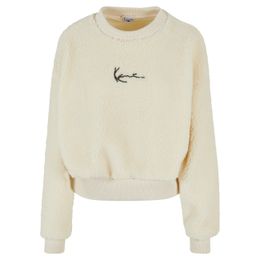 Karl Kani Damen Sweatshirt "Karl Kani Damen KW224-040-1KK Metal Signature Teddy Crew"sanftes wei&szlig;, Gr. XL, 100% Polyester, Sweatshirts