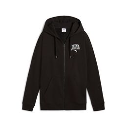 Puma Damen Kapuzensweatshirt "CLASS RELAXED FULL-ZIP HOODIE TR", schwarz, Gr. XL, bedruckt, Sweatware, Obermaterial: 68% Baumwolle, 32% Polyester,