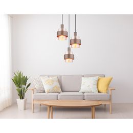Globo LIGHTING H&auml;ngeleuchte "MILLEY", 1 Stk., braun, Wohnzimmer, Leuchten, H&auml;ngelampe/Pendelleuchte/Esszimmer/Wohnzimmer/Esstisch