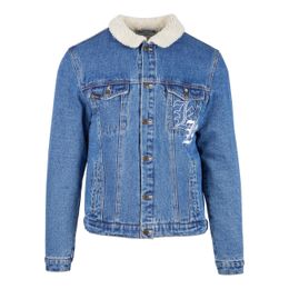 Karl Kani Damen Jeansjacke "Karl Kani Herren KM224-062-1 KK Old English Denim Jacket"dirtyblau, Gr. XS, mehrfarbig, 100% Baumwolle, Jacken