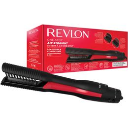 Revlon Heißluft-Haarglätter "ONE-STEP Air Straight. 2-IN-1-TROCKNER UND LUFTGLÄTTER - RVDR5330E", schwarz, B:6cm H:37cm T:6cm, Glätteisen, Trocknen