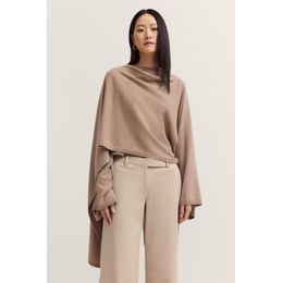 Bugatti Damen Strickcape "Rundhals-Ausschnitt", beige, unifarben, 40% Wolle, 30% Viskose, 20% Polyamid, 10% Kaschmir, Strickjacken, aus