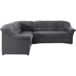 Ecksofa DOMO collection, B:240cm H:83cm T:190cm, grau, Microfaser PRIMABELLE (100% Polyester) / Struktur (90% Polyester; 10%