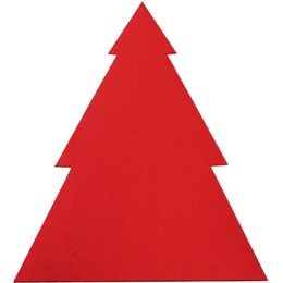 Platzset, B:47,5cm H:5mm L:40cm, rot, PRIMAFLOR-IDEEN IN TEXTIL, Platzsets, "Tannenbaum, Weihnachtsdeko rot", auch ideal als Tischdeko oder