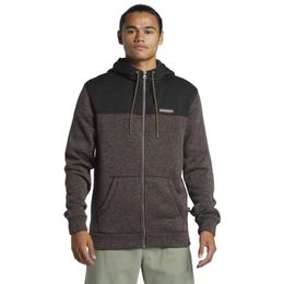 Quiksilver Herren Kapuzensweatjacke "Keller Block"canteen heather, Gr. XS, 100% Polyester, Sweatjacken