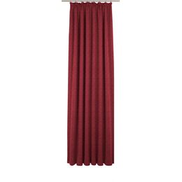Vorhang WIRTH, B:132cm H:335cm, rot, Chenille, Polyacryl, Wohnzimmer, Gardinen, "Trondheim B", nach Ma&szlig;