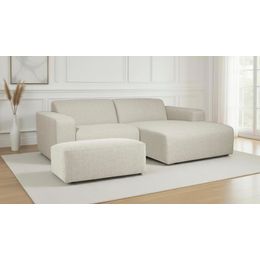 Ecksofa OTTO HOME, B:228cm H:88cm T:159cm, beige, 62% Polypropylen, 32% Polyester, Wohnzimmer, Sofas, "Koa,228cm, L-Form, Modulsofa, Webstoff, Cord,