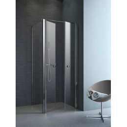 Eckdusche maw by GEO, B:90cm H:202,2cm T:90cm, grau, Duschkabinen, "Relax Vario", mit Pendelt&uuml;r