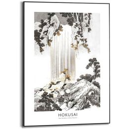 Poster Reinders, B:50cm H:70cm T:1,6cm, schwarz, MDF, Bilder, "Hokusai"