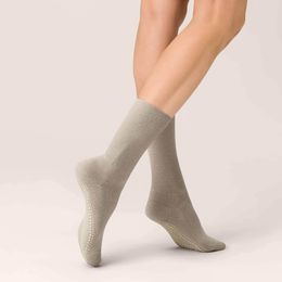 Kunert Damen Socken "Socke Homesocks ABS", Gr. 35, grau, Obermaterial: 75% Schurwolle WV. 23% Polyamid PA. 2% Elasthan EL., Socken