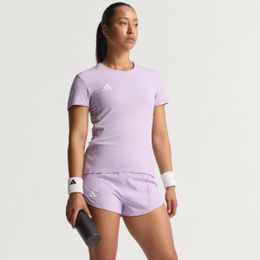 Damen Laufshirt "ADIZERO E TEE"powder plum, Gr. XS, adidas Performance, Obermaterial: 100% Polyester, Shirts