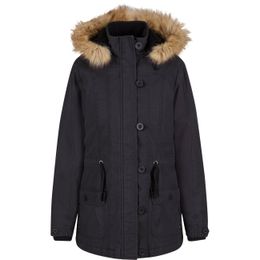 Parka Brandit "Brandit Brandit Women Nila Winterparka", Damen, Gr. L, schwarz, 100% Baumwolle, unifarben, normal, ohne Ausschnitt, Jacken Parka