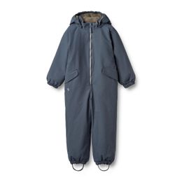 Wheat Kinder Jumpsuit "Wheat Snowsuit Laffa"grau blau, Gr. 122, unifarben, 100% Recycled Polyamide/Nylon, Overalls