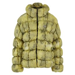 Karl Kani Herren Winterjacke "Karl Kani Karl Kani Sport Patch Square Quilted Puffer Jacket"lime gr&uuml;n, Gr. M, mehrfarbig, 100% Polyester, Jacken