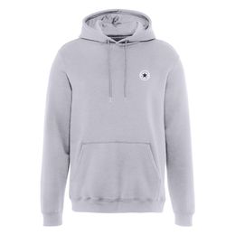 Converse Herren Kapuzensweatshirt "Converse GO-TO CHUCK TAYLOR PATCH HOODIE", grau, Gr. XS, Sweatware, Obermaterial: 80% Baumwolle, 20% Polyester,