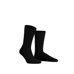 Hudson Damen Socken "Socke Relax Cotton", Gr. 41, schwarz, Obermaterial: 97% Baumwolle CO. 3% Elasthan EL., Socken