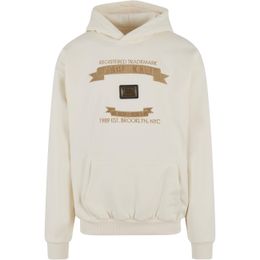 Karl Kani Herren Kapuzensweatshirt "Karl Kani Herren KM241-006-2 Karl Kani Metal Plate Os Hoodie"sanftes wei&szlig;, Gr. S, bedruckt, 100% Baumwolle,