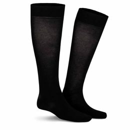 Kunert Herren Kniestr&uuml;mpfe "Kniestrumpf Richard", Gr. 43, schwarz, Obermaterial: 98% Baumwolle CO. 2% Elasthan EL., Socken