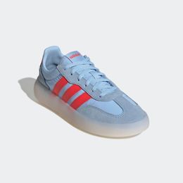 Mädchen Sneaker "BARREDA DECODE E KINDER", adidas Sportswear, Gr. 36clear sky, bright rot, core weiß, Leder, Textil, Schuhe, Design auf den Spuren