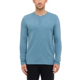 Mustang Herren Langarmshirt "Herren Style Atchison"blau, Gr. XXL, Jersey, 100% Baumwolle, Shirts