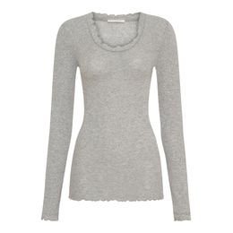 SEAMLESS BASIC Damen Funktionstop "Seamless Basic Top Cotton"grau melange, Gr. M, Obermaterial: 100% Baumwolle, Tops