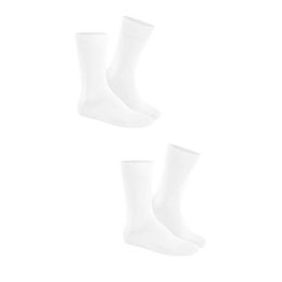 Hudson Damen Socken "Socke Only 2-Pack", Gr. 43, wei&szlig;, Obermaterial: 75% Baumwolle CO. 23% Polyamid PA. 2% Elasthan EL., Socken