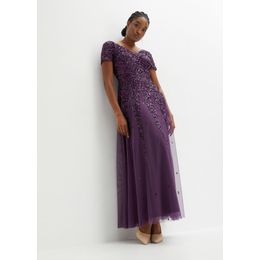 bonprix Kleid mit Pailletten, lila, Gr.34, Stylisches Kleid mit moderner Passform