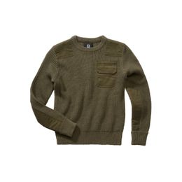 Brandit M&auml;dchen Sweatshirt "Brandit Unisex Kids BW Pullover"olive, Gr. 158, unifarben, 100% Polyacryl, Sweatshirts