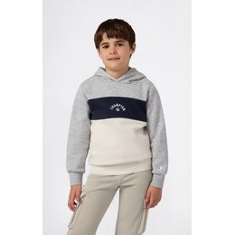 Champion Jungen Kapuzensweatshirt, grau, Gr. M, Obermaterial: 73% Baumwolle, 27% Polyester, Sweatshirts, mit farblich passender F&uuml;tterung, aus