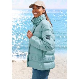 Steppjacke ELBSAND, Damen, Gr. S (36), mint, Obermaterial: 100% Polyester. Futter: 100% Polyester. F&uuml;llung: 100% Polyester, Jacken Steppjacke, mit gro&szlig;em seitlichen Logo-Print, Topseller