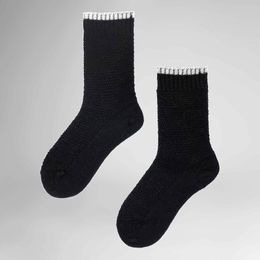 Hudson Damen Socken "Socke Bubble", Gr. 39, schwarz, Obermaterial: 41% Polyamid PA. 34% Polyacryl PAN. 23% Wolle WO. 1% metallisierte Fasern MTF. 1%