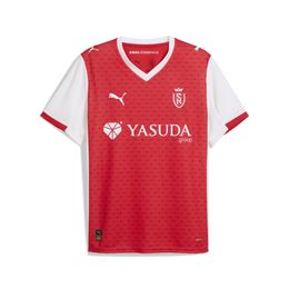 Trainingsshirt Puma "Stade de Reims 25/26 Heimtrikot Herren", Herren, Gr. L, rot wei&szlig;, 100% Polyester, regular fit, Shirts