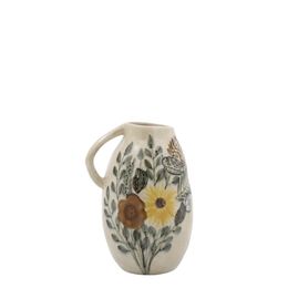 Chic Antique Steingut Kanne mit Blumenmotiv skandinavische Deko Online Shop