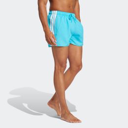 Herren Badeshorts "3S BLD SH 3IN"lucid cyan, weiß, Gr. S, adidas Performance, gewirkt, Obermaterial: 100% Polyester, Badehosen