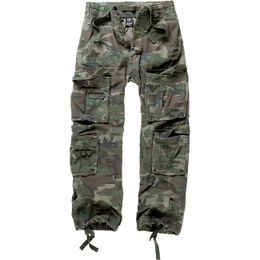 Cargohose Brandit "Brandit Herren Vintage Cargo Pants", Herren, Gr. 4XL, US-Größen, olive camouflage, 100% Baumwolle, loose fit, Hosen