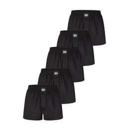 Lousy Livin Underwear LOUSY LIVIN Herren Boxershorts "Plain 5 Pack Boxershorts", Gr. M, schwarz, 100% Baumwolle, Unterhosen, 5er-Pack mit lockerem Schnitt