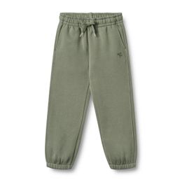 Wheat Kinder Jogginghose "Wheat Sweatpants Cruz"dusty gr&uuml;n, Gr. 128, unifarben, 100% Baumwolle, Hosen