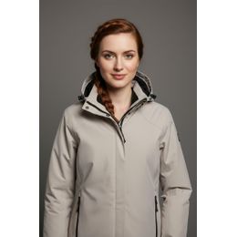 Outdoorjacke KILLTEC "KOW 250 WMN JCKT", Damen, Gr. 40, beige (hell taupe), Obermaterial: 100% Polyester. Futter: 100% Polyester. Wattierung: 100% Polyester, hoch geschlossener Ausschnitt, verstellbar, Jacken Outdoorjacke, wärmend & wind- & wasserdicht