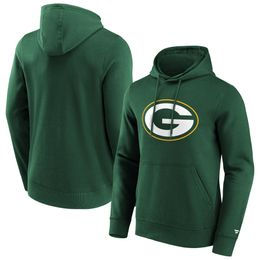 Kapuzenpullover Fanatics "Fanatics Hoodie Green Bay Packers Primary Logo Graphic", Damen, Gr. L, grün, 80% Baumwolle; 20% Polyester, Pullover