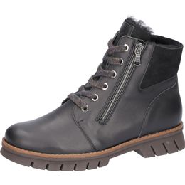 Waldläufer WALDLÄUFER Damen Winterstiefelette "H-XARA", Gr. 5schwarz, Lammfell, Nappaleder, unifarben, Schuhe, Winterboots, Stiefelette, mit Lammfell, in